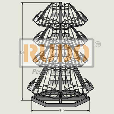 RUDO - Pasión por innovar - Exhibidor de revistas circular giratorio 5 ...