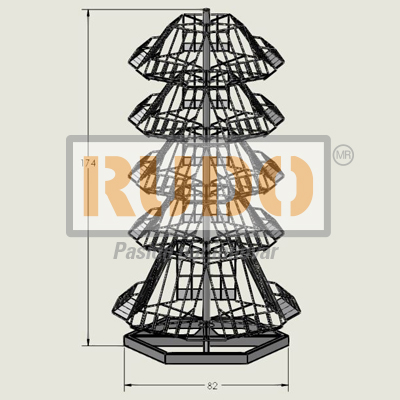 RUDO - Pasión por innovar - Exhibidor de revistas circular giratorio 5 ...